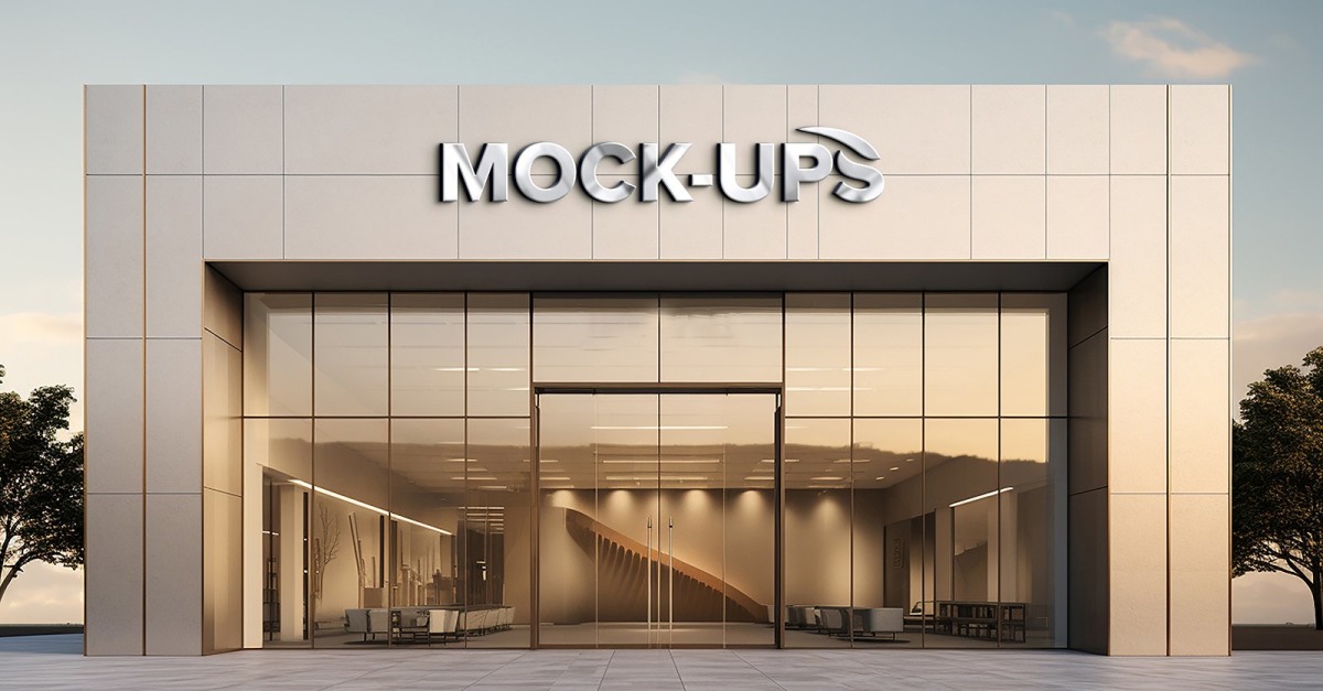 Vitrin cephe logo maketi 3d #422372 - TemplateMonster