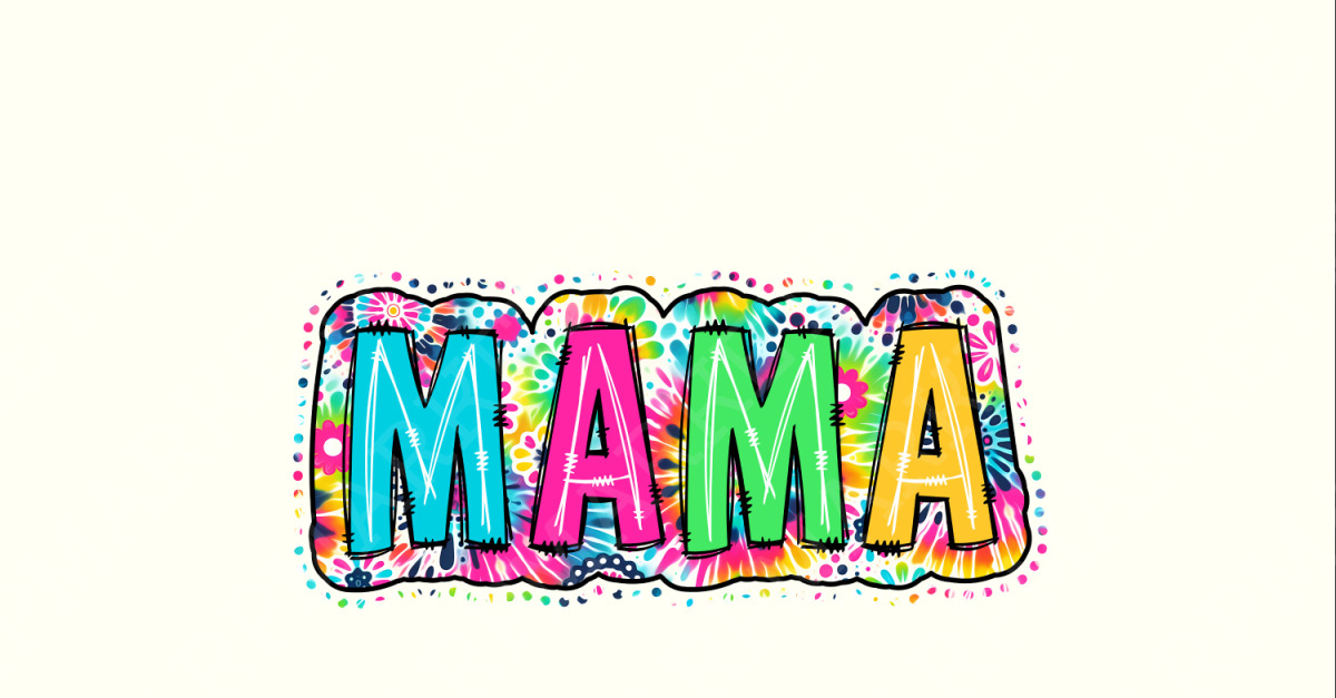 Mama PNG, Bright Paisley Floral, Scribble Doodle Design, Digital File ...