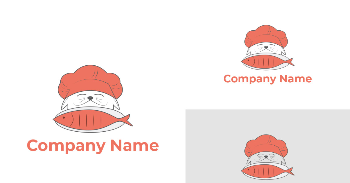 Creative Cat Chef Logo Design #422688 - TemplateMonster