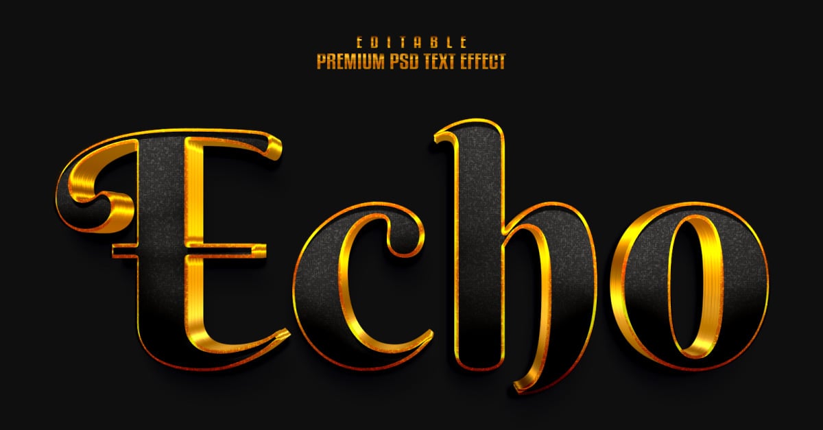 DynamicDepth Echo 3d editable premium psd text effect