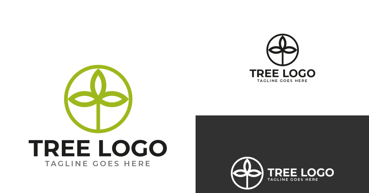 Free Creative & Minimal Modern Tree Logo Design