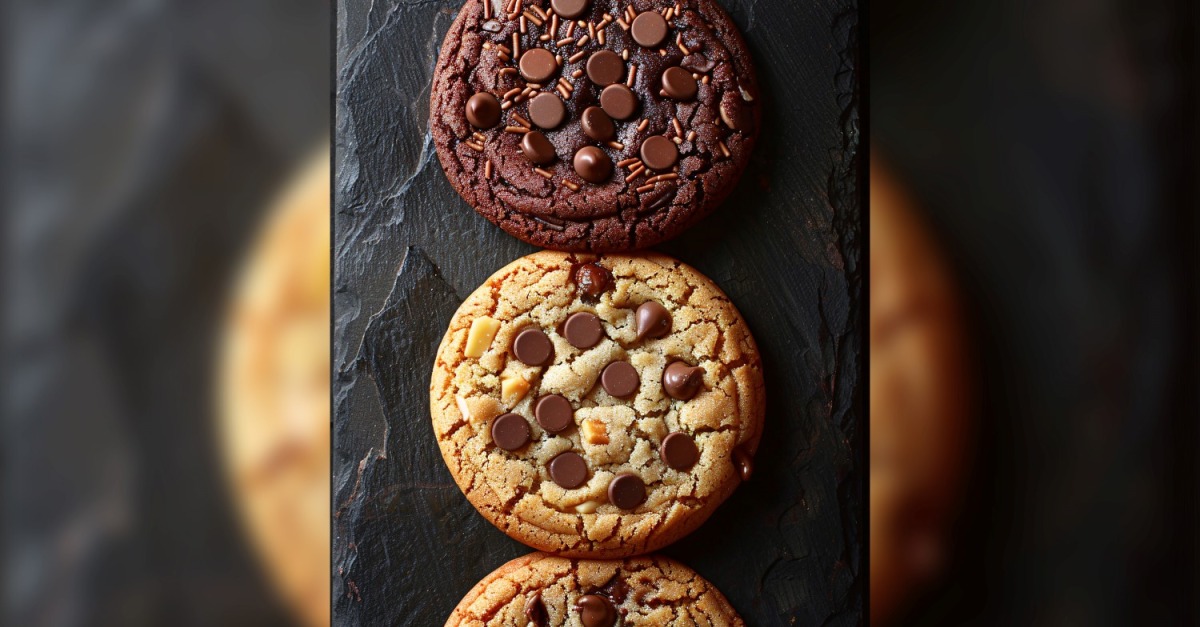 Different Chocolate chip cookies collage 213