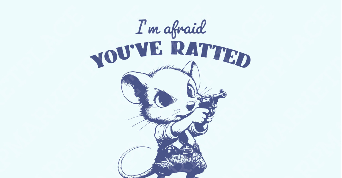 You've Ratted Your Last Tatouille PNG Funny Cowboy Rat Vintage Shirt ...
