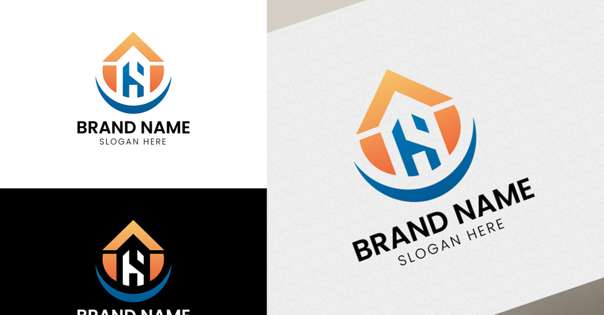 Letter HS home iconic logo #423781 - TemplateMonster
