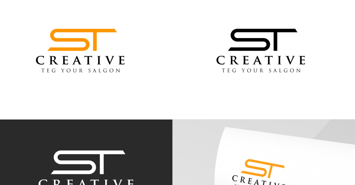 Modelo de design de logotipo de letras ST - TemplateMonster