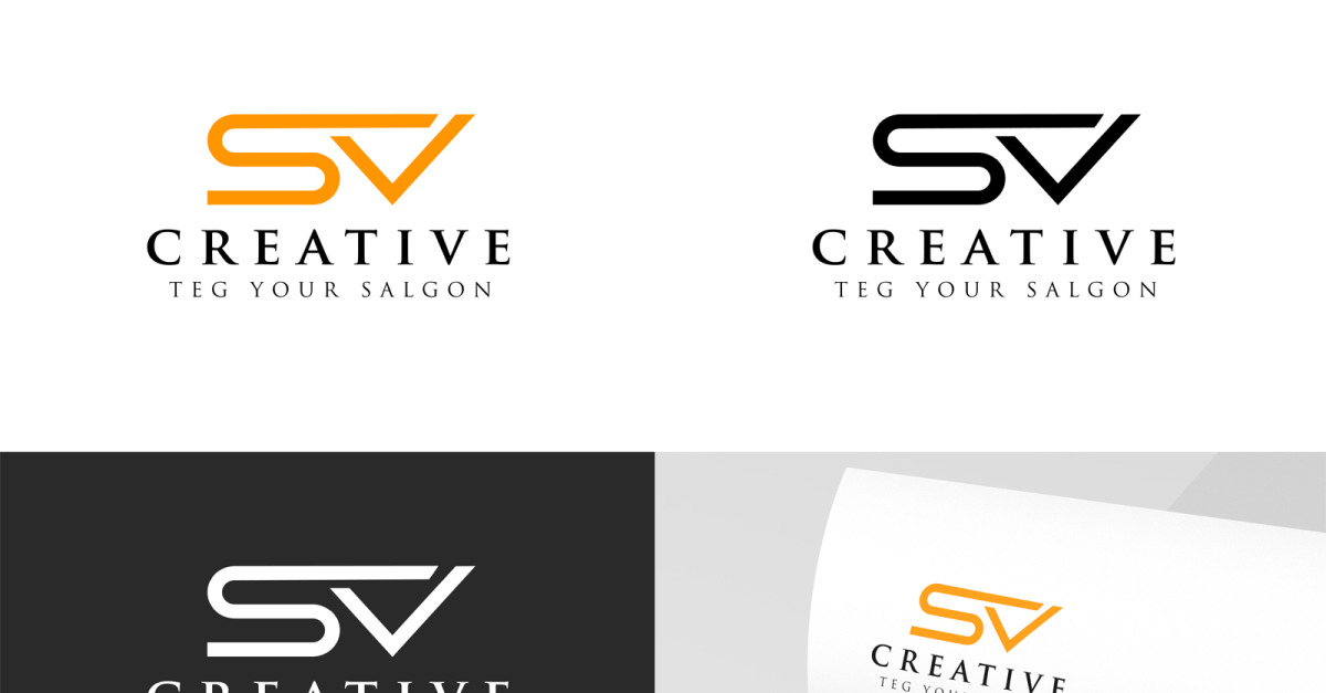 SV Letters Logo Design Template #423738 - TemplateMonster