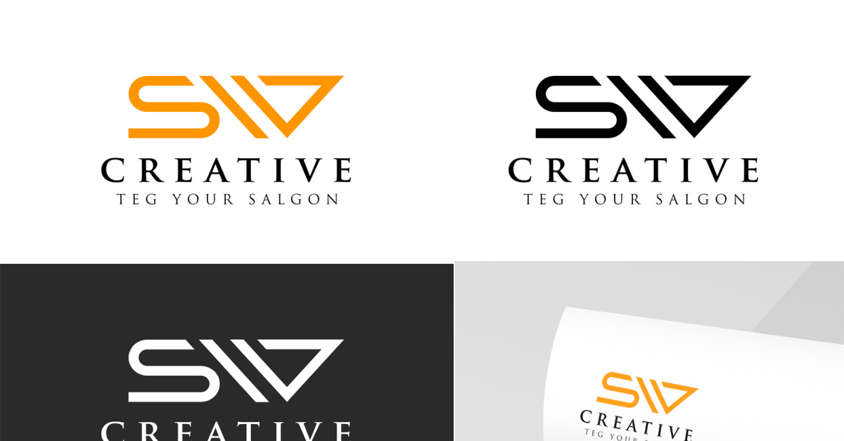 SW Letters Logo Design Template #423741 - TemplateMonster