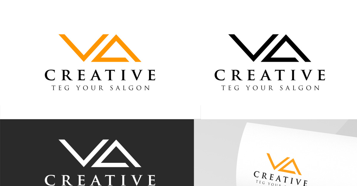 VA Letters Logo Design Template #423762 - TemplateMonster