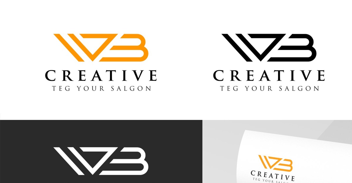 WB Letters Logo Design Template #423838 - TemplateMonster