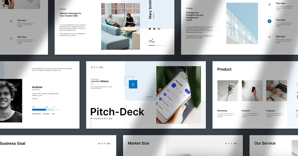 Layout di presentazione PowerPoint per presentazioni aziendali