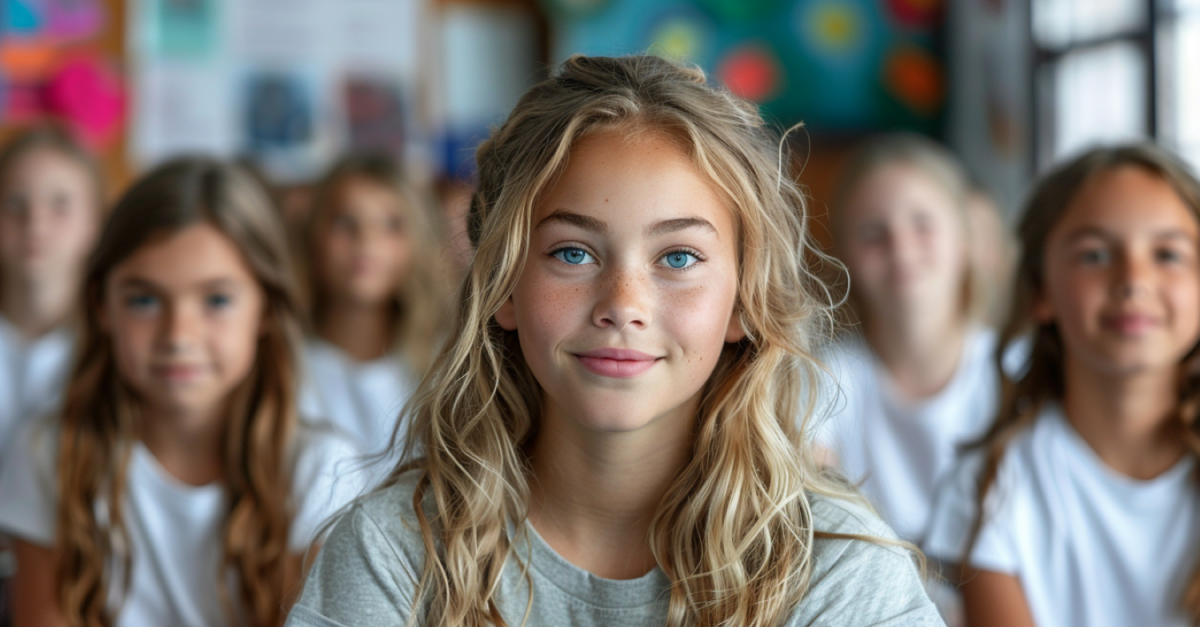 Kids wearing school uniform white shirts and grey pants 111