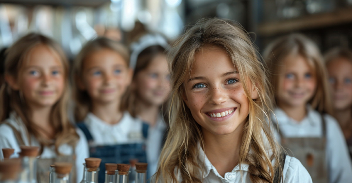 Kids Young scientists conducted experiments in school's lab 136