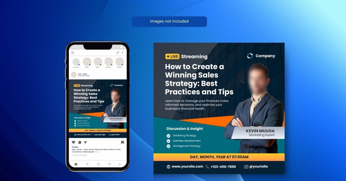 Customizable PSD Templates for Corporate Webinars and Social Media ...