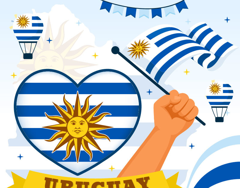 14 Día de la Independencia de Uruguay Ilustración