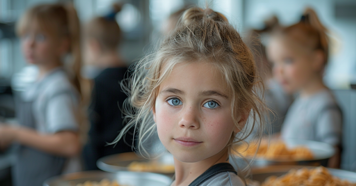 Kids wearing school uniform white shirts and grey pants 237