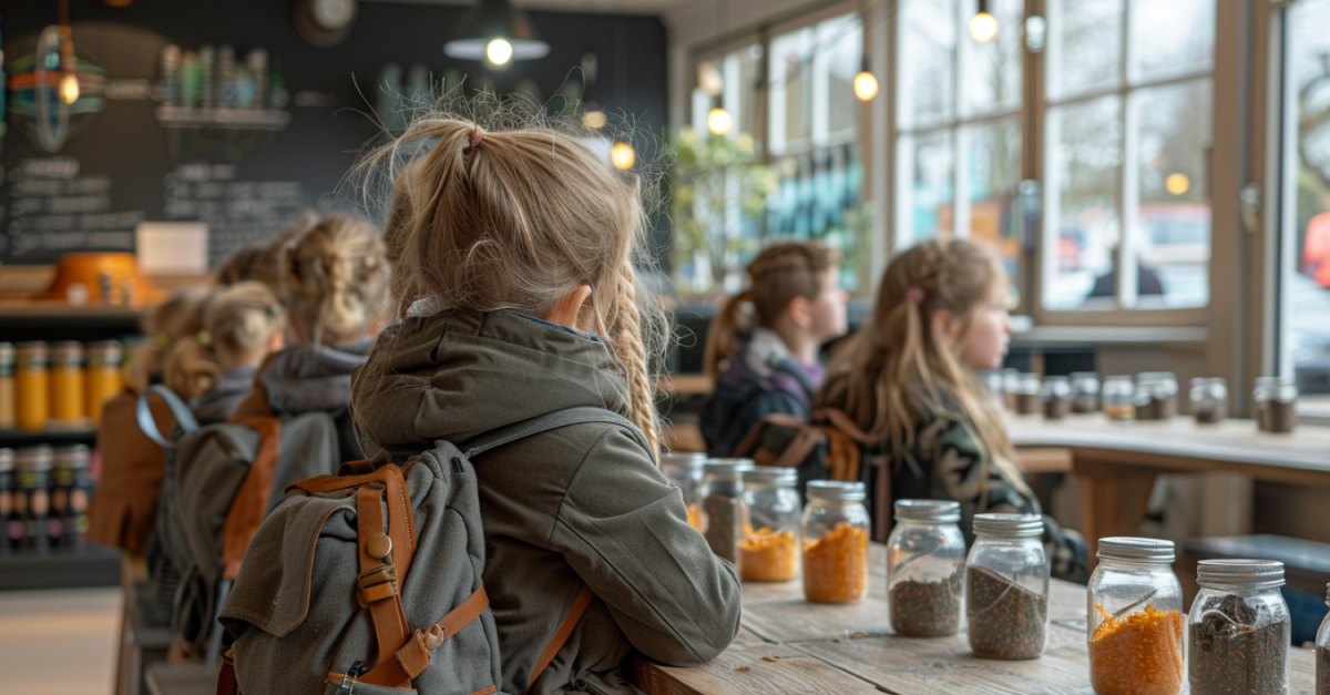 Kids Young scientists conducted experiments in school's lab 203