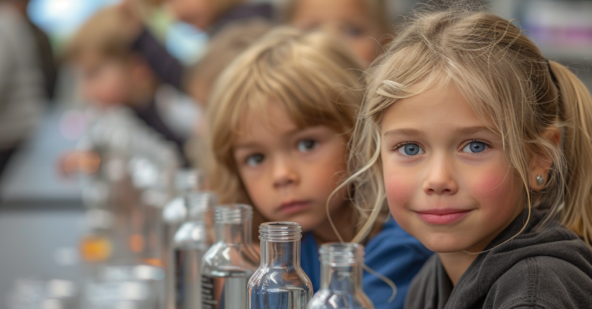 Kids Young scientists conducted experiments in school's lab 266