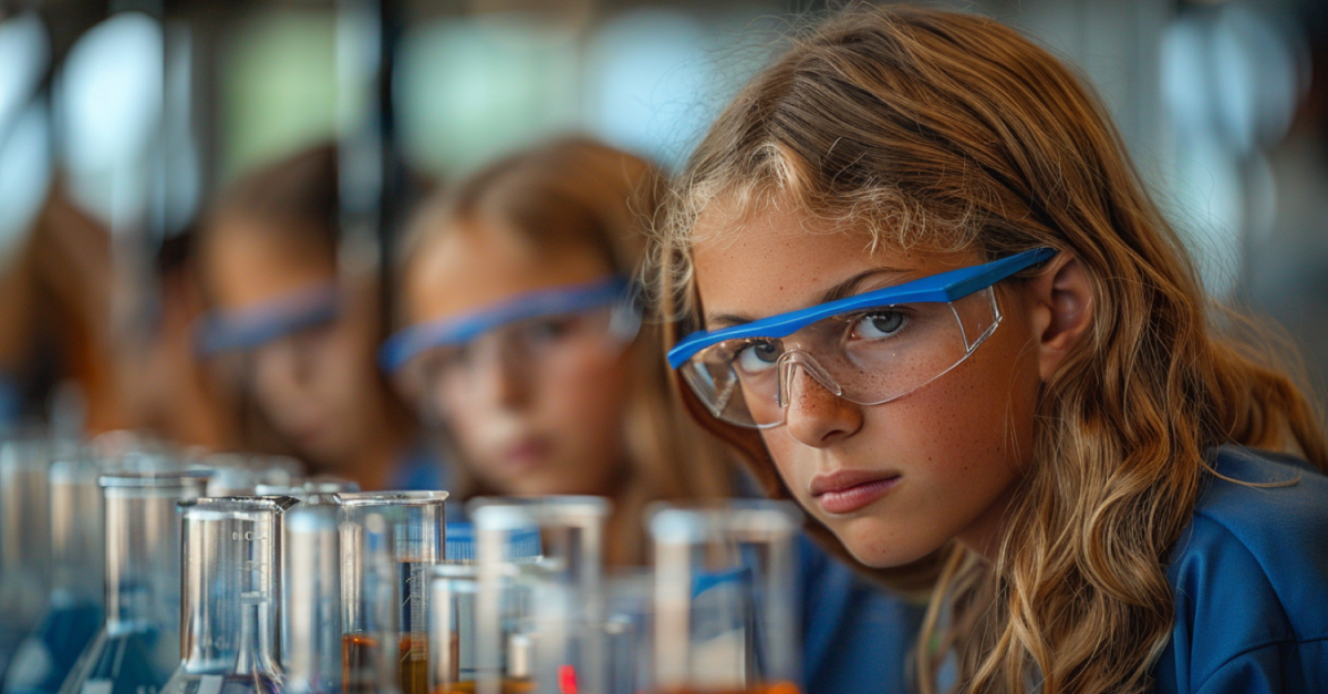 Kids Young scientists conducted experiments in school's lab 298