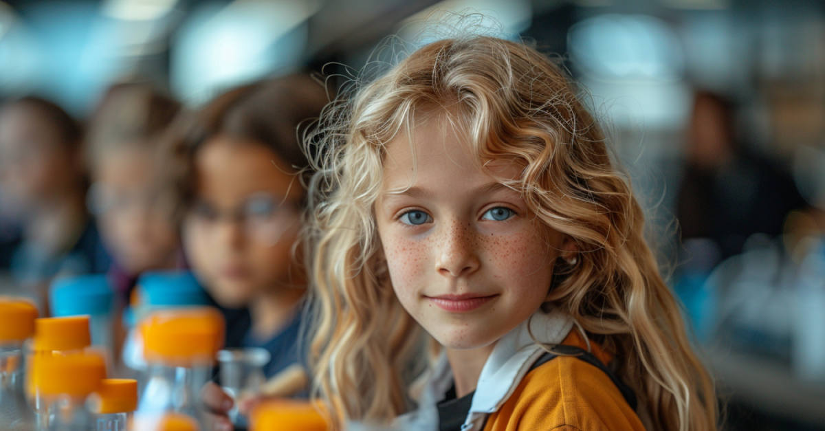 Kids Young scientists conducted experiments in school's lab 299