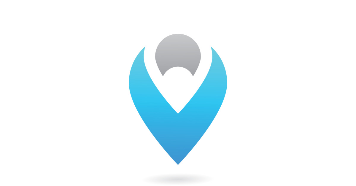 Abstract location pin logo icon design V2 - TemplateMonster