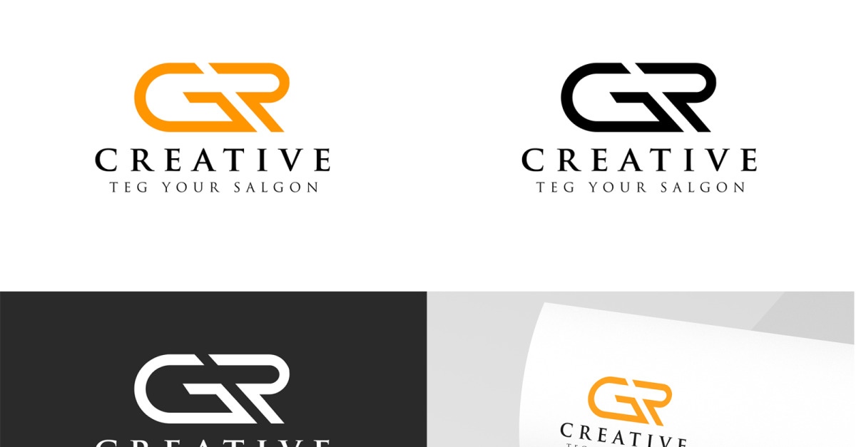 GR Letters Logo Design Template #424845 - TemplateMonster