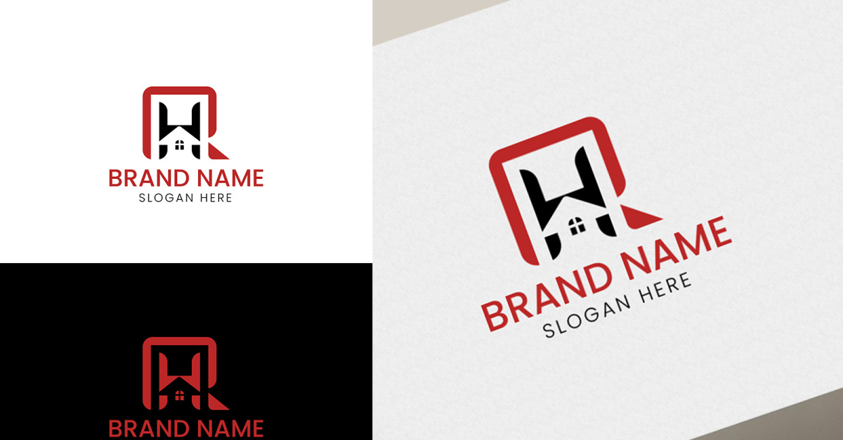 Letter RH home vector logo-06-73 #424886 - TemplateMonster