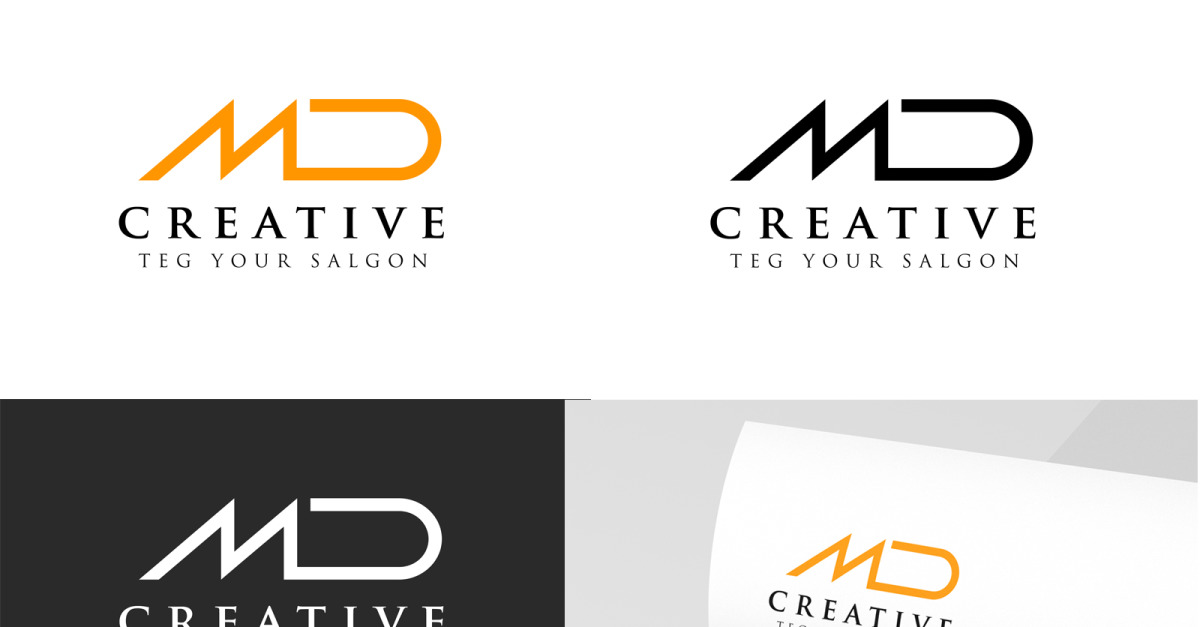 MD Letters Logo Design Template #424852 - TemplateMonster