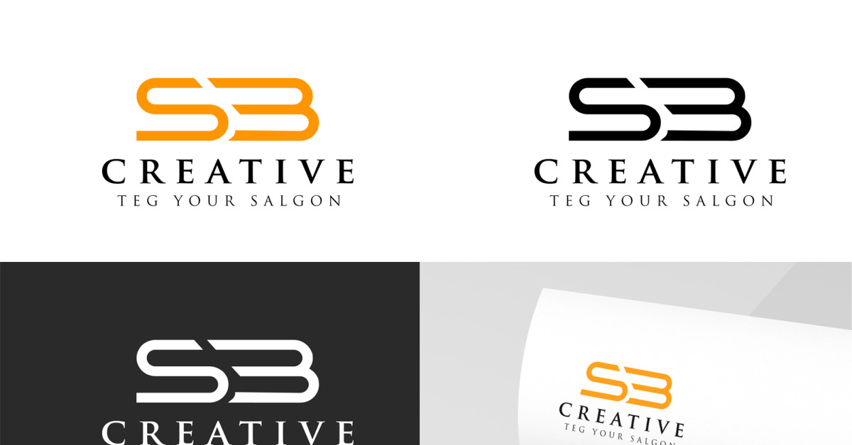 Modèle de conception de logo de lettres SB - TemplateMonster