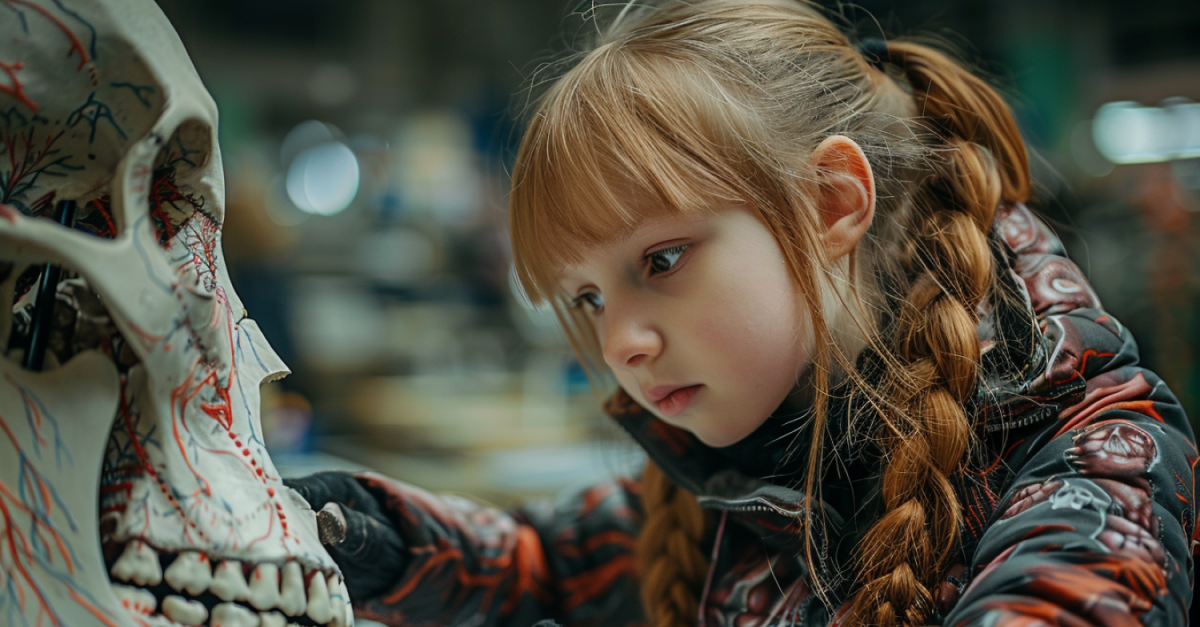 Kids conducted experiments in school's medical lab 452