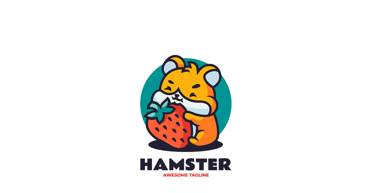 Hamster Mascot Cartoon Logo 3 #425132 - TemplateMonster