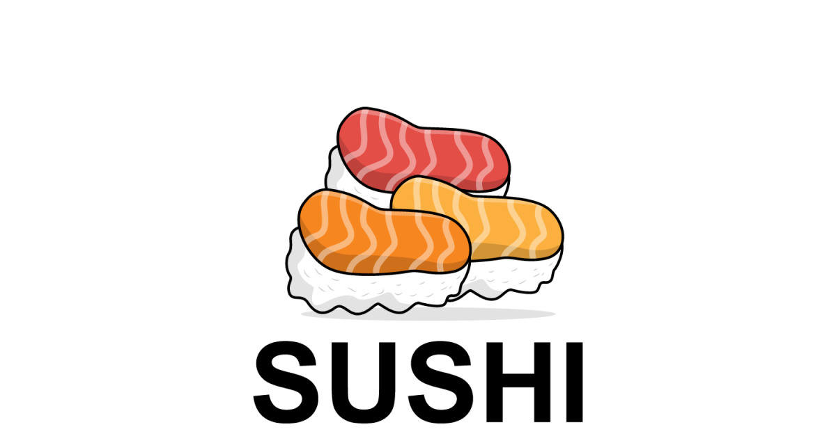 Sushi Logo Japanese Seafood Vector V6 - TemplateMonster