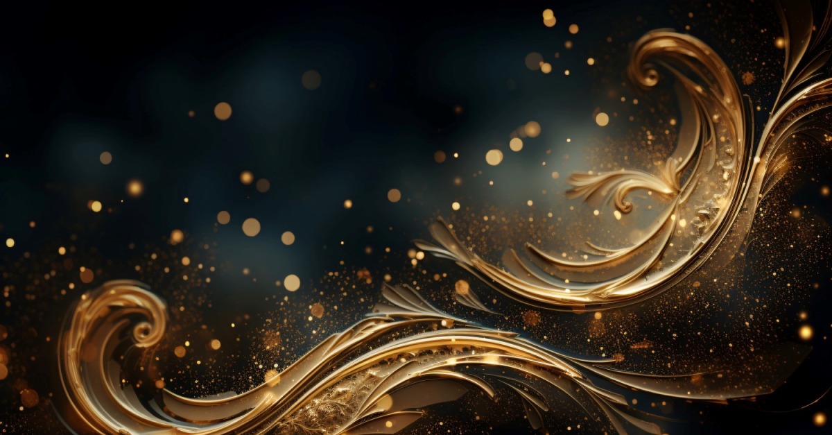 Golden Swirls, Particle Texture, Illustrations Background 97