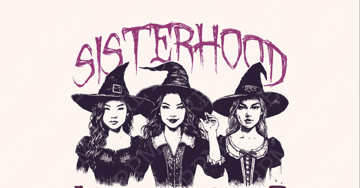 Sisterhood Witch Club PNG, Retro Halloween, Spooky Season, Gothic ...