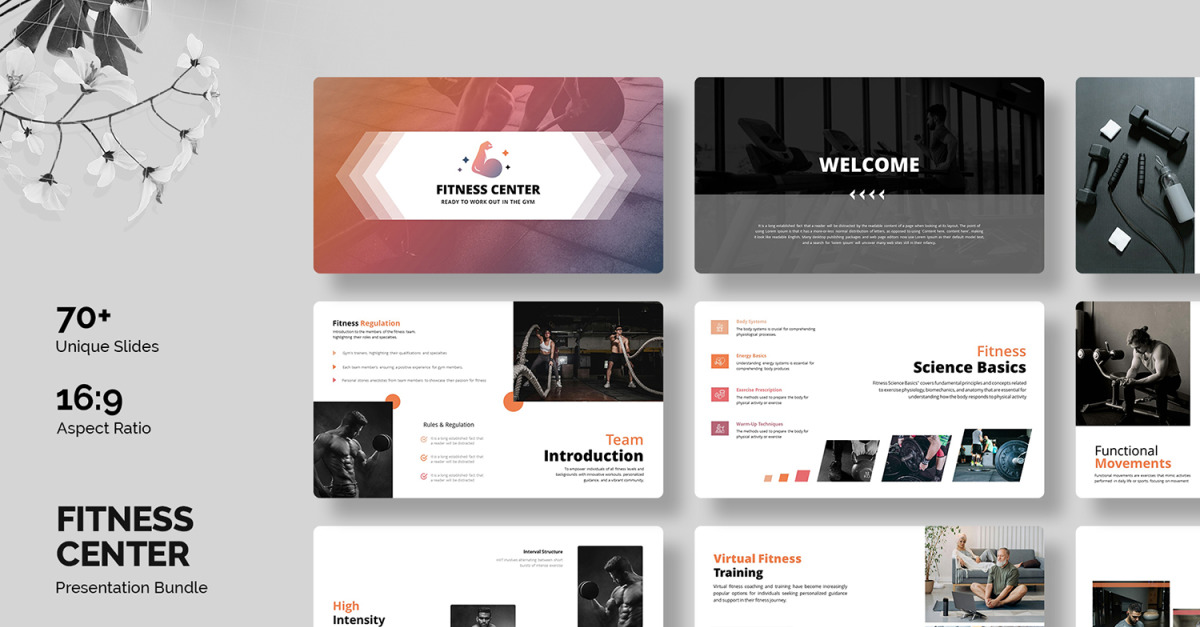 Paquete de presentación del gimnasio - TemplateMonster