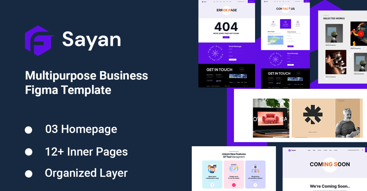 Sayan - Multipurpose Figma Template #426449 - TemplateMonster