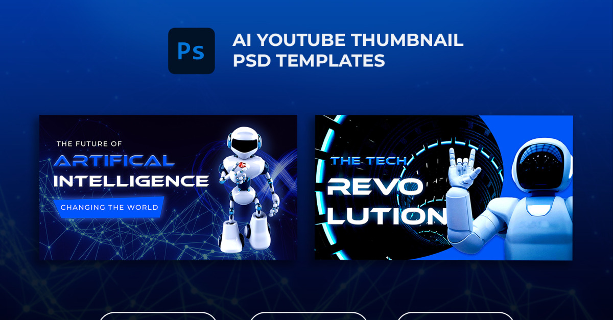 AI - YouTube Thumbnail Templates #427011 - TemplateMonster
