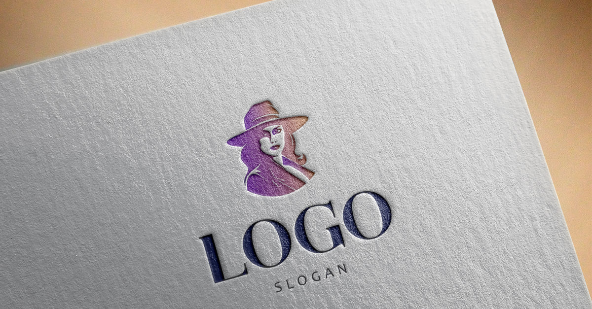 Dame avec chapeau logo-038-023 #427670 - TemplateMonster