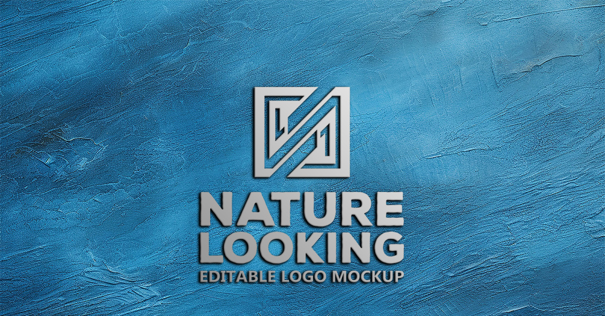 Logo mockup_blue wall logo mockup_sign logo mockup