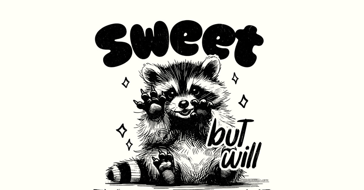 Doux mais jettera les mains drôle de raton laveur Png, Snarky Png ...