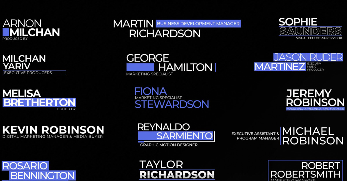 Lower Thirds sample Adobe After Effects - TemplateMonster