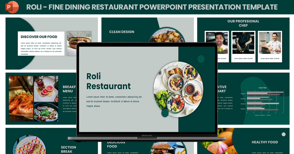 Roli - Plantilla de presentación para restaurante de alta cocina