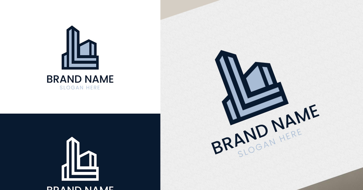 Letter L building logo-06-109 #429207 - TemplateMonster