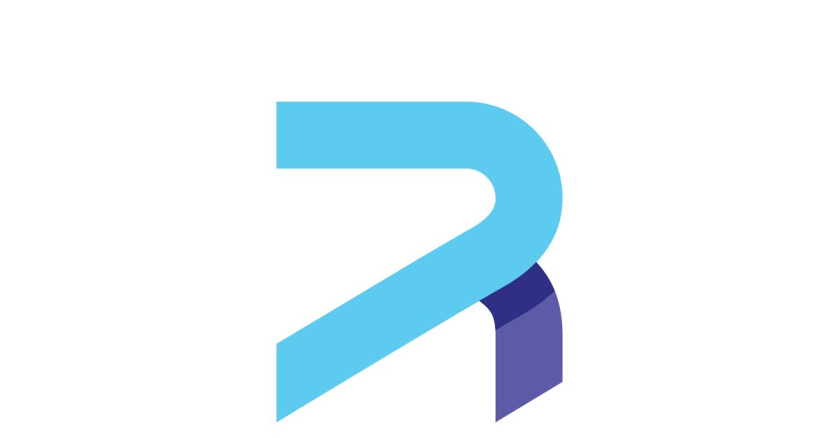 R initial Logo Design Template Vector Illustration V5