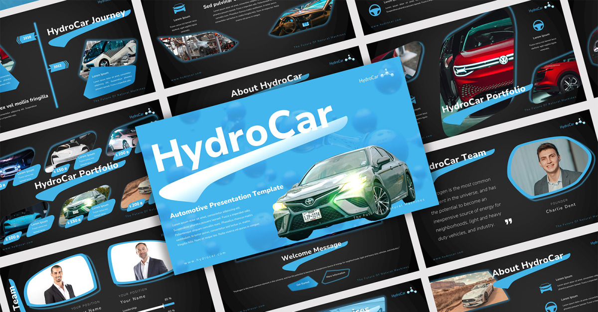 Hydrocar - Modello PowerPoint automobilistico