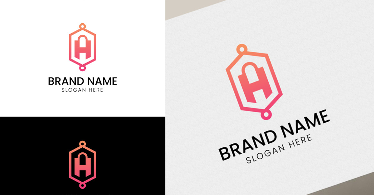 Letter AH technology logo-06-121 #429583 - TemplateMonster