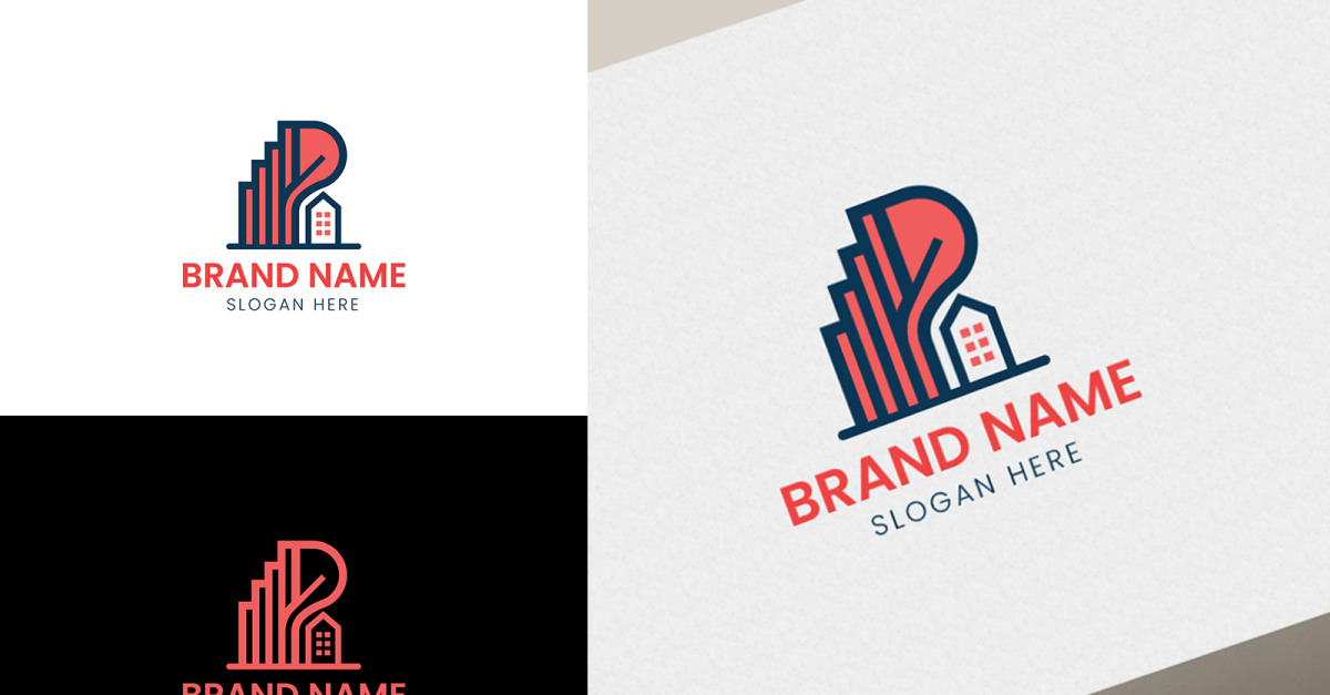 Letter P building logo-06-223 #429569 - TemplateMonster