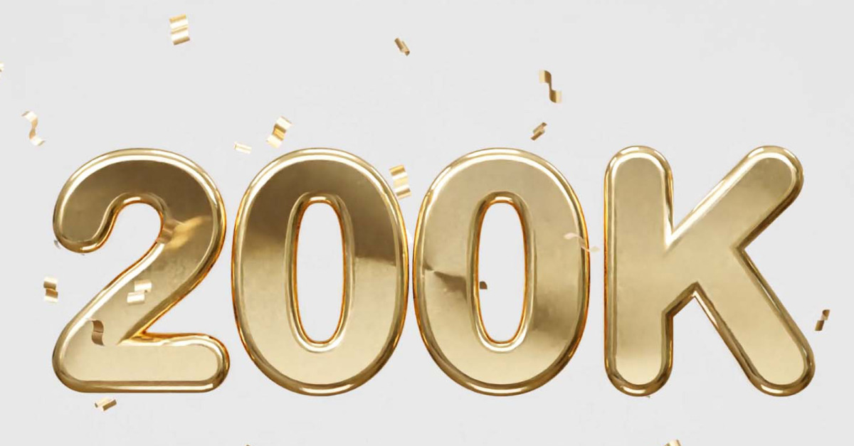 200k viering tekstanimatie motion graphics video