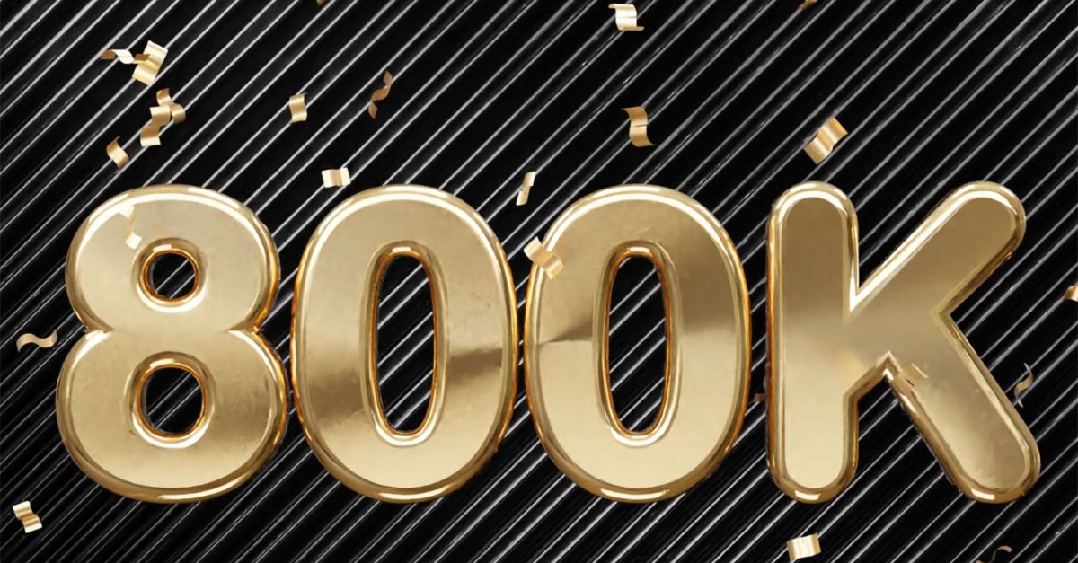 800k celebration text animation motion video