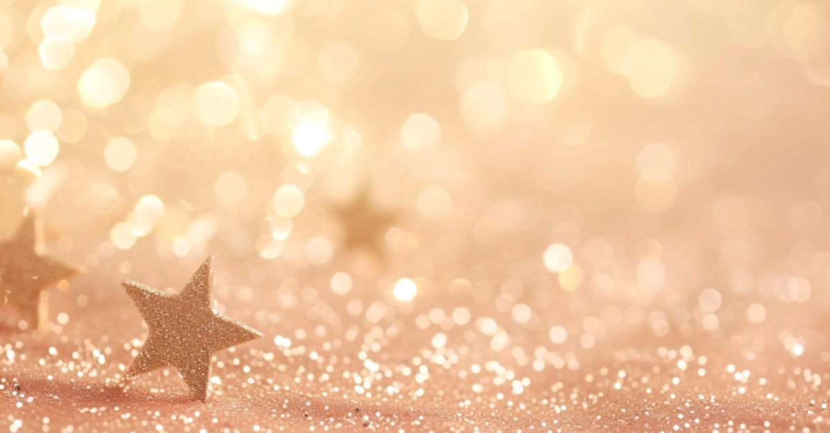 Birthday Background Golden Glitter Stars 29 - TemplateMonster