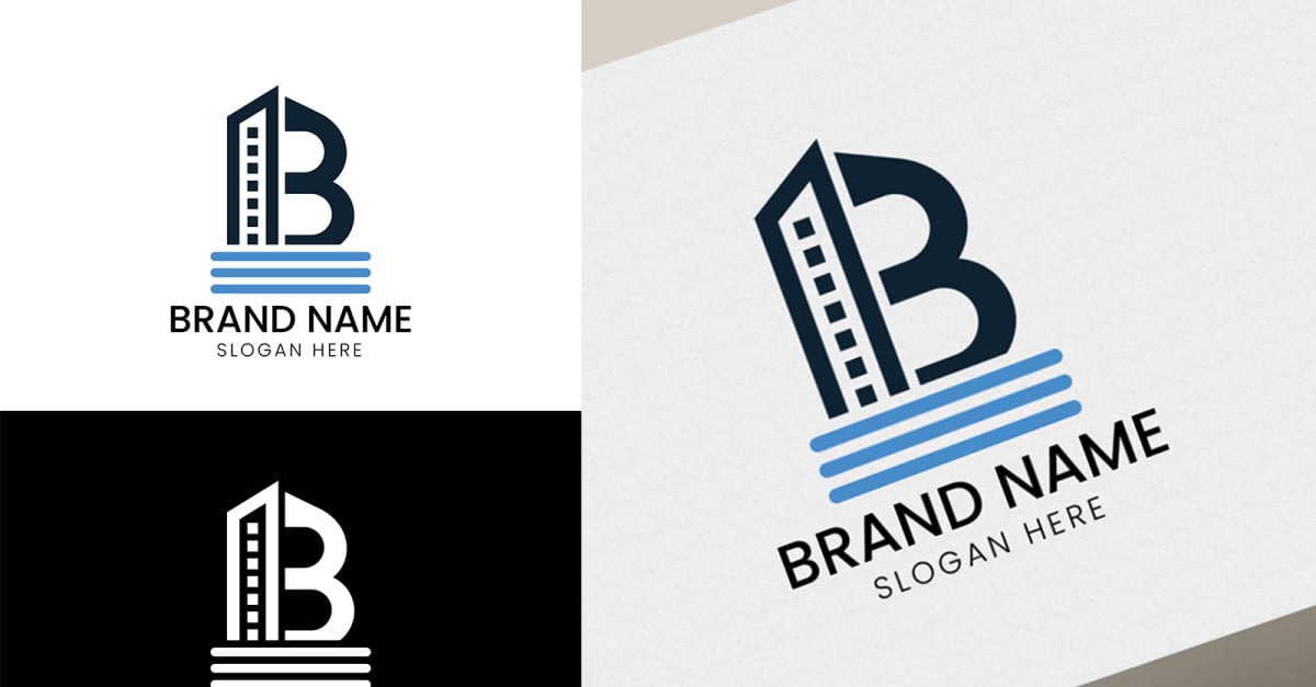 Letter B building logo-06-124 #429774 - TemplateMonster